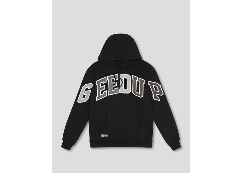 Geedup Co Team Logo Hoodie - Black/Grey Monochrome – The Good Kid
